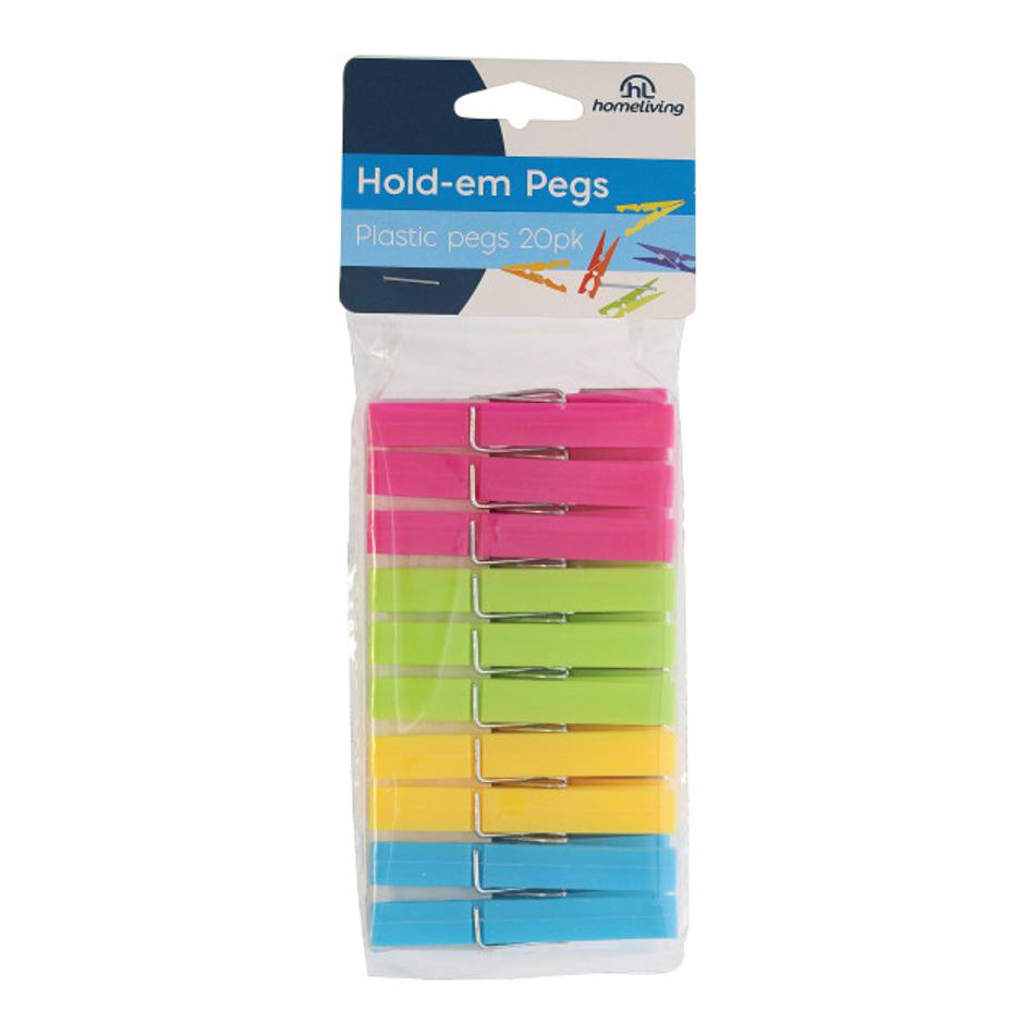 Homeliving Plastic Pegs 20 Pack 70296 — Folders