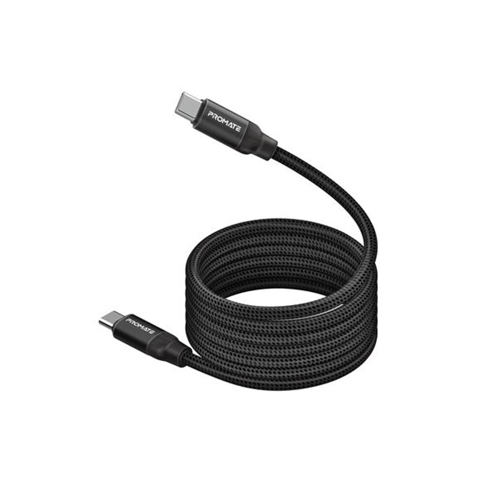USB-C to USB-C Cable - Promate 1.2M SPRINGY.BLK — Folders