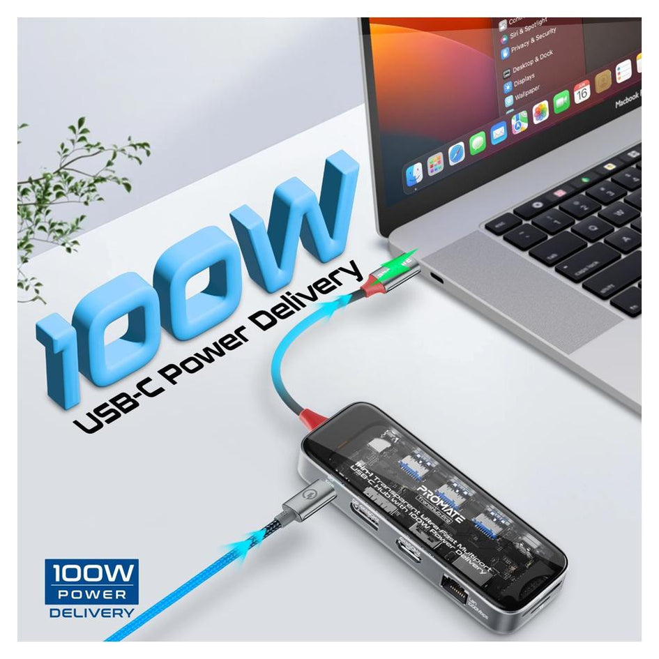 USB Multi-Port Hub - Promate 11-in-1 TRANSHUB-PRO — Folders