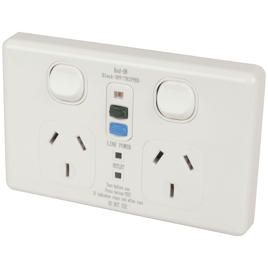 Double GPO Power Point with RCD - Powertech Plus — Folders