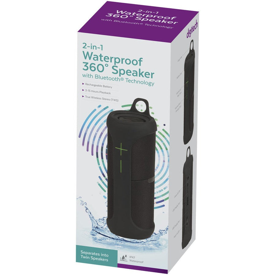 Digitech Large Waterproof 360° Speaker with Bluetooth — Folders