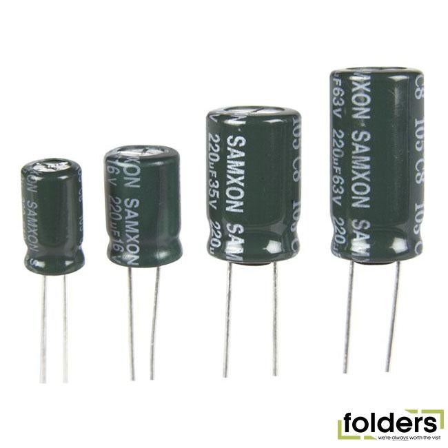 Low ESR Electrolytic Capacitor - Folders (22-4700uF, 10-63V)