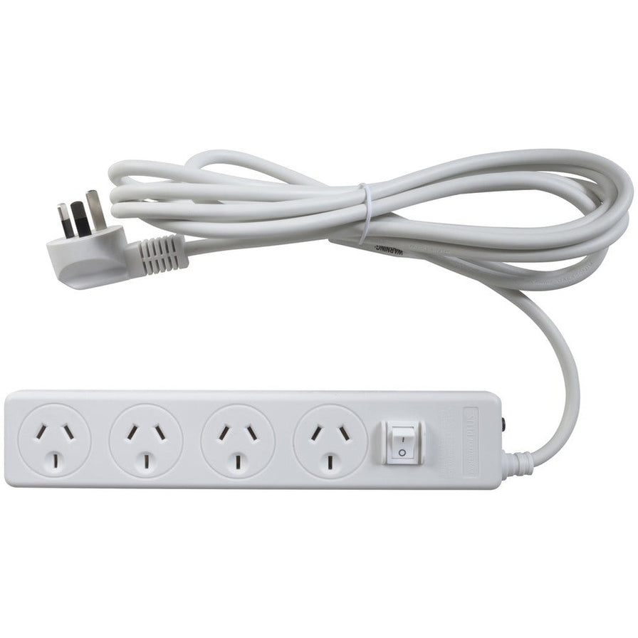 4 Way Powerboard with 3m Cable - Folders