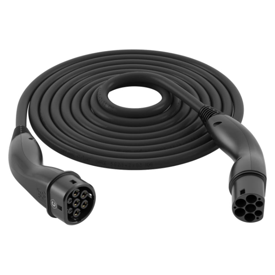 EV Charge Cable - Cellnet Type 2 (11kW 5m) Black — Folders
