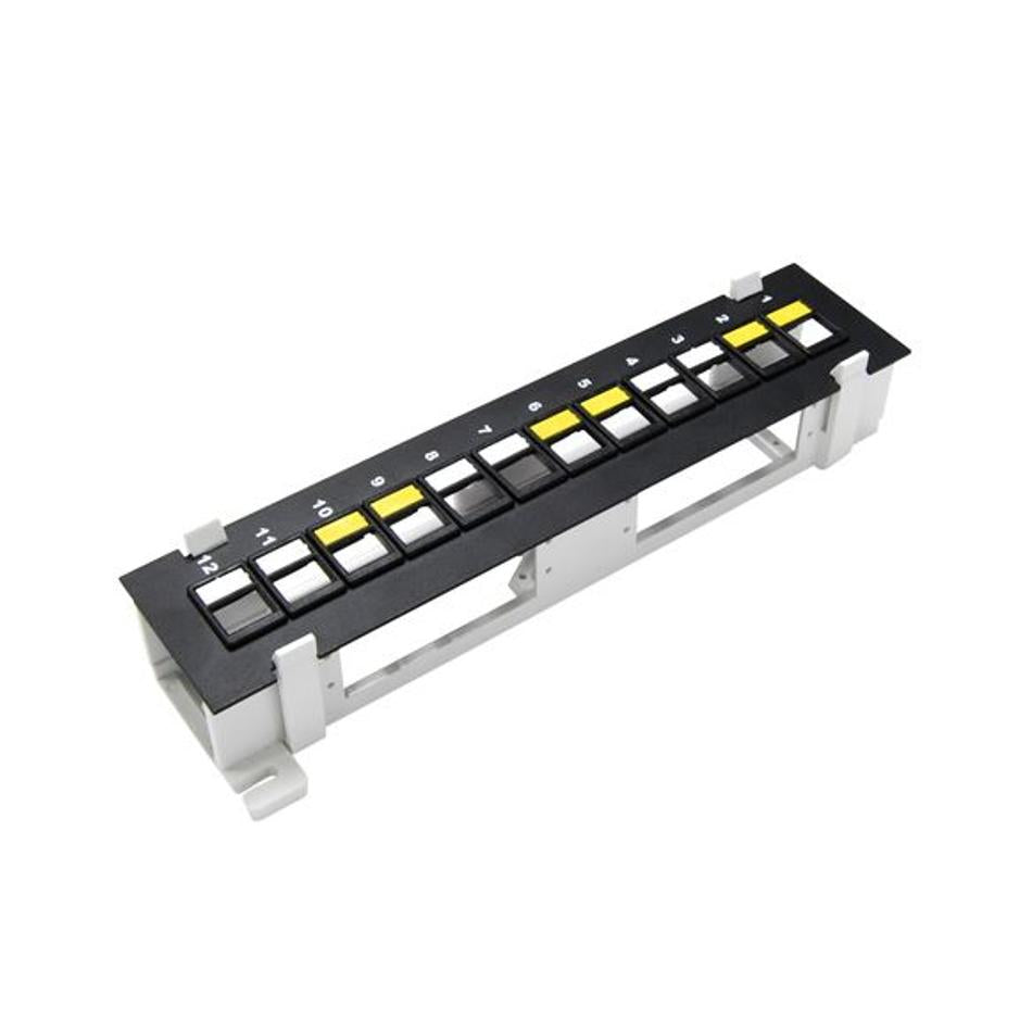 Mini 1U 12 Port Wall Mount Keystone Patch - Dynamix — Folders
