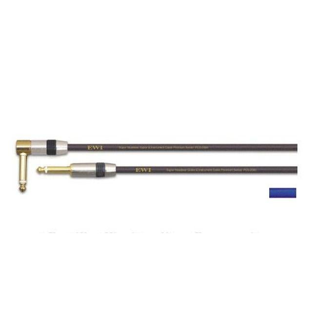 EWI Instrument Cable Straight To R/Angled 20 Ft Blue — Folders