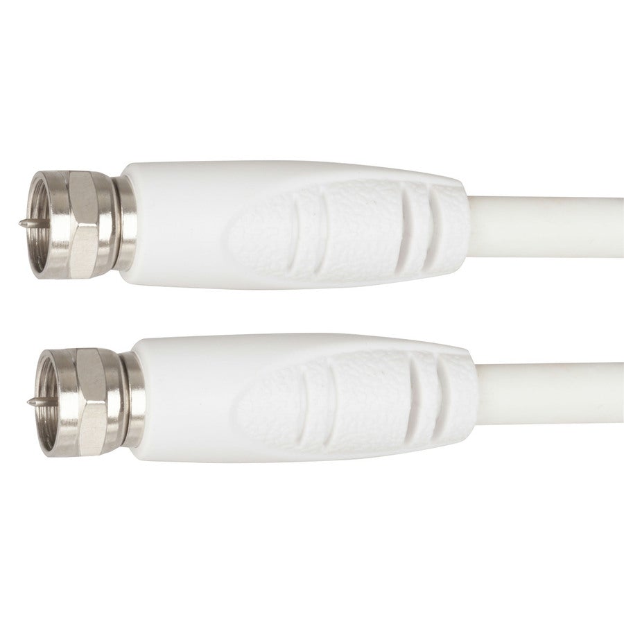 F Plug to F Plug Cable White - Folders 1.5m