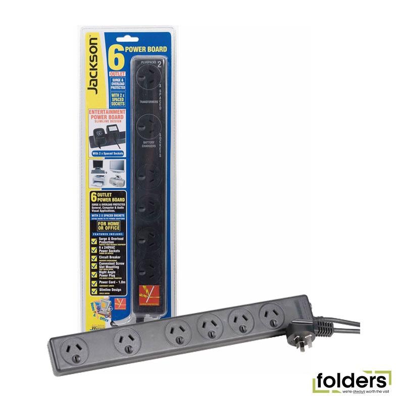 6-Way Power Board with Surge Protection - Jackson — Folders